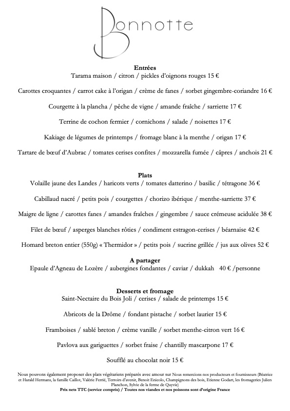 Les Cartes – Bonnotte